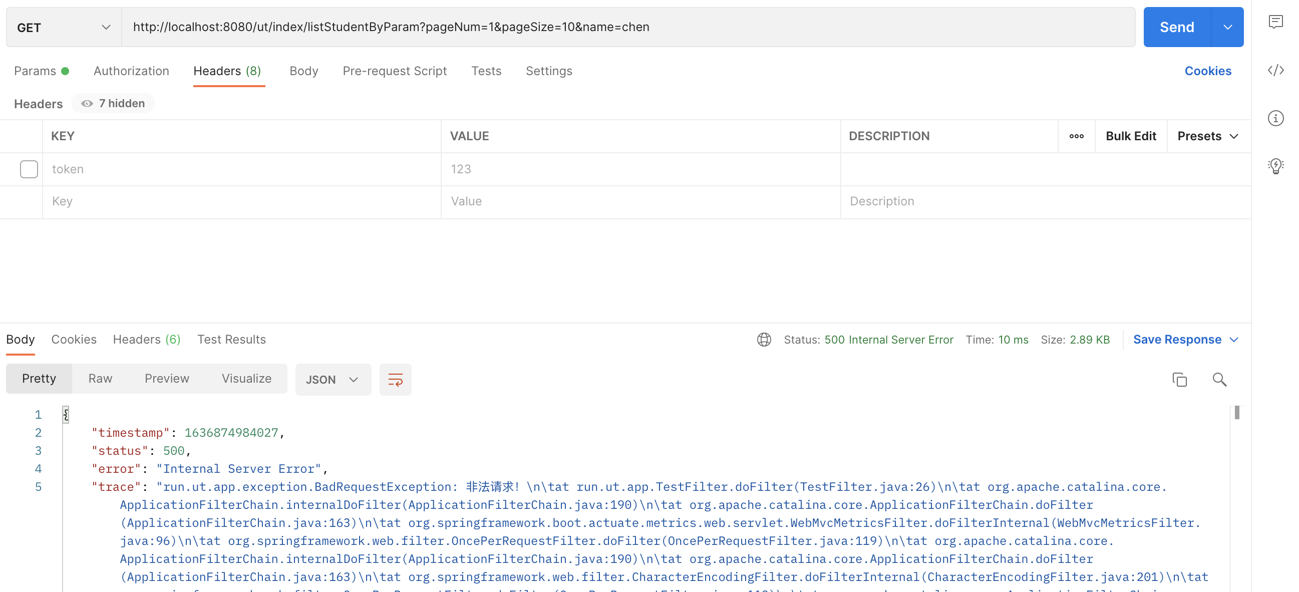 SpringBoot ExceptionHandler WenJie s Blog